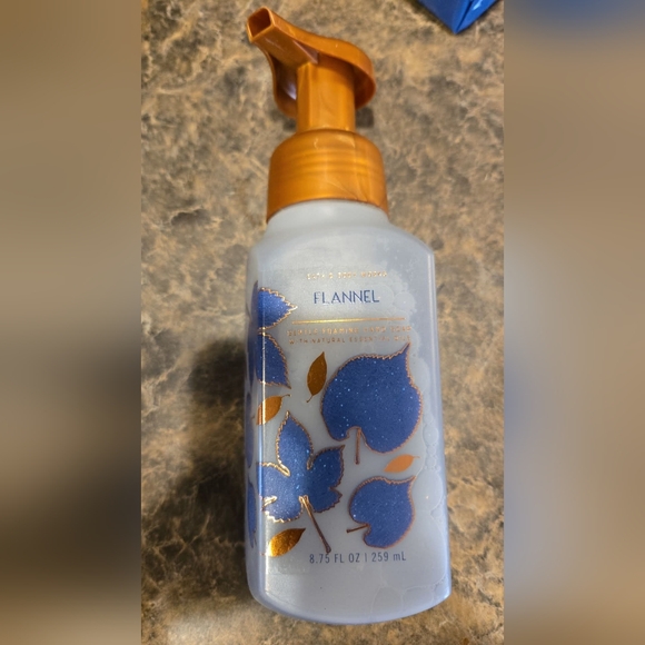 Bath & Body | Flannel Foaming Hand Soap Blue And Gold | Poshmark